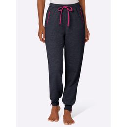 feel good Damen Hose, marine-pink, Gr&ouml;&szlig;e 52/54