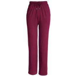 CR&Eacute;ATION L Damen Freizeithose mit Kordelzug bordeaux Gr&ouml;&szlig;e 42
