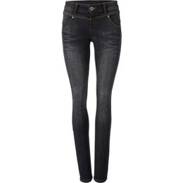 Heine Witt Damen Skinny Jeans mit vertiefter Leibh&ouml;he, black denim, Gr&ouml;&szlig;e 42