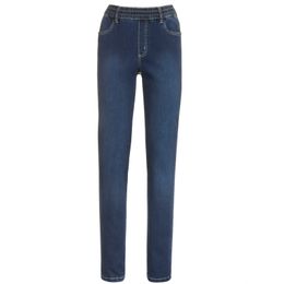 WITT Damen High-waist-Jeans mit hohem Rundum-Dehnbund, blue-stone-washed, Gr&ouml;&szlig;e 23