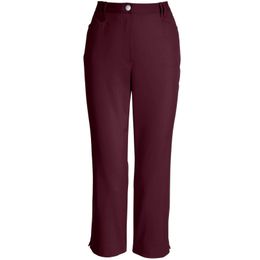 COSMA Damen 7/8-Hose schmutzabweisend und knitterarm, bordeaux, Gr&ouml;&szlig;e 48