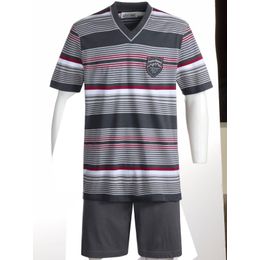 KINGsCLUB Herren Shorty, grau-bordeaux, Gr&ouml;&szlig;e 44/46