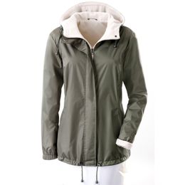 sheego Gro&szlig;e Gr&ouml;&szlig;en Funktionsjacke mit Innentasche, kn&ouml;pfbar, hellkhaki, Gr&ouml;&szlig;e 24 - Damen