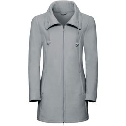 WITT Damen Fleecejacke mit 2-Wege-Rei&szlig;verschluss, grau, Gr&ouml;&szlig;e 50
