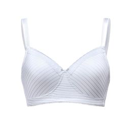 w&auml;schepur w&auml;schepur Damen Schalen-BH ohne B&uuml;gel mit Webstreifen, wei&szlig;, Gr&ouml;&szlig;e 100B