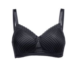 w&auml;schepur w&auml;schepur Damen Schalen-BH ohne B&uuml;gel mit Webstreifen, schwarz, Gr&ouml;&szlig;e 80C