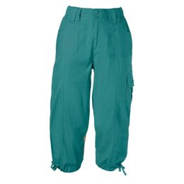 WITT Damen Caprihose mit weitenverstellbarem Saum, petrol, Gr&ouml;&szlig;e 46