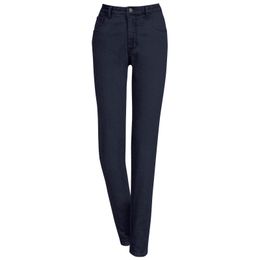 WITT Damen 5-Pocket-Jeans mit bestickten Ges&auml;&szlig;taschen, marine, Gr&ouml;&szlig;e 24