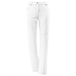 WITT Damen Stretch-Jeans mit Glitzersteinchen hinten, wei&szlig;, Gr&ouml;&szlig;e 54