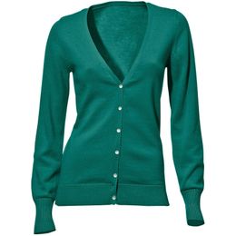 Heine Witt Damen Feinstrickjacke im Cardigan-Style, smaragd, Gr&ouml;&szlig;e 42
