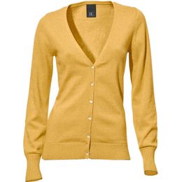 Heine Witt Damen Feinstrickjacke im Cardigan-Style, senfgelb, Gr&ouml;&szlig;e 50