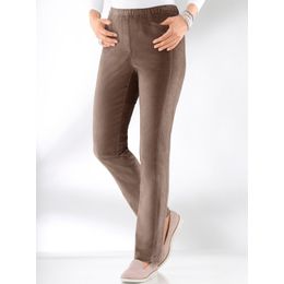 WITT Damen Schlupfhose mit optisch streckender Ziernaht, taupe, Gr&ouml;&szlig;e 40
