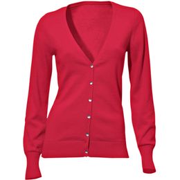 Heine Witt Damen Feinstrickjacke im Cardigan-Style, koralle, Gr&ouml;&szlig;e 36