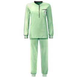 w&auml;schepur w&auml;schepur Damen Schlafanzug mit Katzen-Motiv, mint, Gr&ouml;&szlig;e 52/54