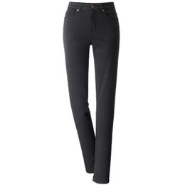 WITT Damen 5-Pocket-Jeans mit bestickten Ges&auml;&szlig;taschen, schwarz, Gr&ouml;&szlig;e 215