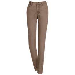 WITT Damen 5-Pocket-Jeans mit bestickten Ges&auml;&szlig;taschen, taupe, Gr&ouml;&szlig;e 235
