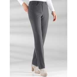 COSMA Damen Thermohose mit kariertem Futter, grau, Gr&ouml;&szlig;e 40