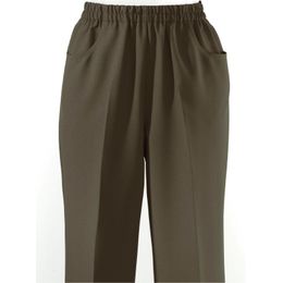 WITT Damen Caprihose mit B&uuml;gelfalte, khaki, Gr&ouml;&szlig;e 46