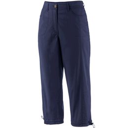 WITT Damen Caprihose mit Gummizug am Beinabschluss, nachtblau, Gr&ouml;&szlig;e 23