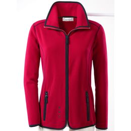 WITT Damen Fleecejacke mit Sternchen-Stickerei, rot, Gr&ouml;&szlig;e 36