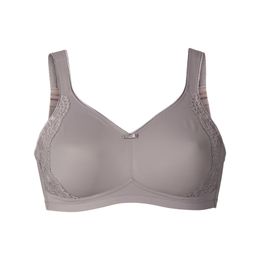 SuSa Damen Minimizer-BH ohne B&uuml;gel mit aufgesetzter Spitze, taupe, Gr&ouml;&szlig;e 85D
