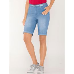 WITT Damen Jeansbermudas mit Gratis-G&uuml;rtel, blue-bleached, Gr&ouml;&szlig;e 42