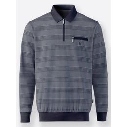 Hajo Herren Langarm-Poloshirt, marine, Gr&ouml;&szlig;e 44/46