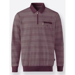 Hajo Herren Langarm-Poloshirt, dunkelrot, Gr&ouml;&szlig;e 44/46