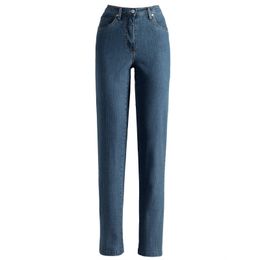 WITT Damen 5-Pocket-Jeans mit Baumwoll-Stretch, blue-stone-washed, Gr&ouml;&szlig;e 24