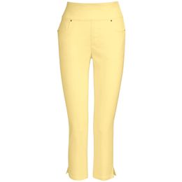 WITT Damen Stretch-Hose in Wadenl&auml;nge, vanillegelb, Gr&ouml;&szlig;e 40