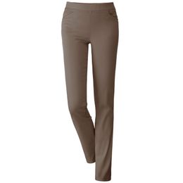 WITT Damen Stretch-Jeans mit Rundum-Dehnbund, khaki, Gr&ouml;&szlig;e 21