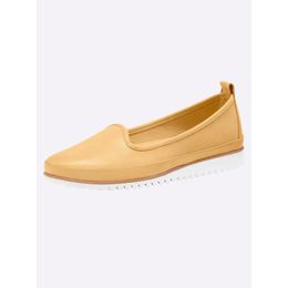 Andrea Conti sheego Gro&szlig;e Gr&ouml;&szlig;en Slipper, sonnengelb, Gr&ouml;&szlig;e 37 - Damen
