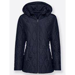 WITT Damen Steppjacke mit kontrastreichen Akzenten, marine, Gr&ouml;&szlig;e 44