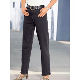 WITT Damen Jeans mit abgerundeten Taschen, black-denim, Gr&ouml;&szlig;e 25
