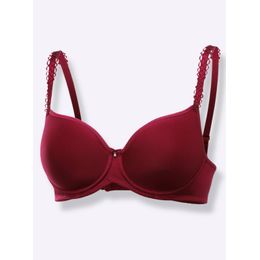 Viania Damen T-Shirt-BH mit B&uuml;gel , aus Spacer-Material, dunkelrot, Gr&ouml;&szlig;e 75F