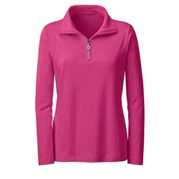sheego Gro&szlig;e Gr&ouml;&szlig;en Langarmshirt mit Schneeflocken-Anh&auml;nger, fuchsia, Gr&ouml;&szlig;e 44 - Damen