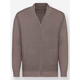 Marco Donati Herren Strickjacke, taupe, Gr&ouml;&szlig;e 48
