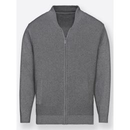 Marco Donati Herren Strickjacke, grau-meliert, Gr&ouml;&szlig;e 50