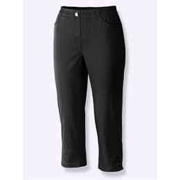 WITT Damen Caprijeans mit Nieten-Verzierung, black-denim, Gr&ouml;&szlig;e 50