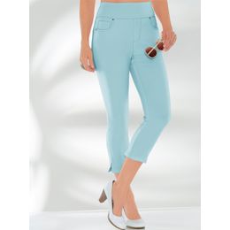 WITT Damen Stretch-Hose in Wadenl&auml;nge, aqua, Gr&ouml;&szlig;e 24