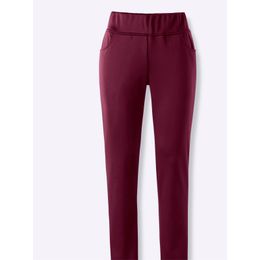 WITT Damen Schlupfhose mit w&auml;rmender Fleece-Innenseite, bordeaux, Gr&ouml;&szlig;e 255
