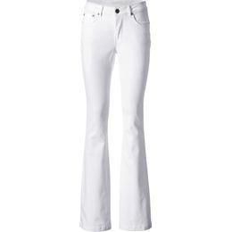 Heine Witt Damen Bootcut-Jeans mit Bauchweg-Effekt, wei&szlig;, Gr&ouml;&szlig;e 22