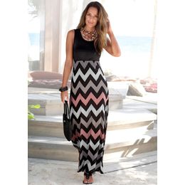 Lascana Maxi-Kleid, Schwarz, Gr. 34, Damen, Strandkleider, Material: Viskose