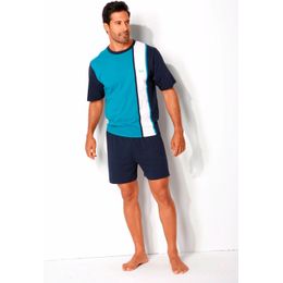 H.I.S. Herren Pyjama t&uuml;rkis-marien-wei&szlig;, Gr&ouml;&szlig;e 48/50
