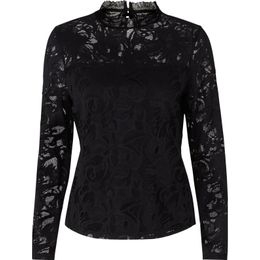 Heine Damen Langarmshirt aus Spitze schwarz Gr&ouml;&szlig;e 44