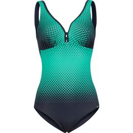 Sun Marin Damen Badeanzug mit Brustst&uuml;tze marine-mint-bedruckt Gr&ouml;&szlig;e 38B