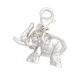 Jobo Charm-Einhänger Anhänger Elefant, 925 Silber, silberfarben