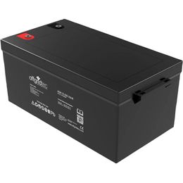 offgridtec AGM Solarbatterie Solarakkus 260000 mAh (12 V, 1 St), Schraubbare M8-Terminals, schwarz