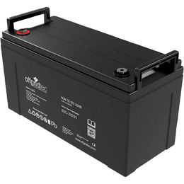 offgridtec AGM Solarbatterie Solarakkus 122000 mAh (12 V, 1 St), Schraubbare M8-Terminals, schwarz