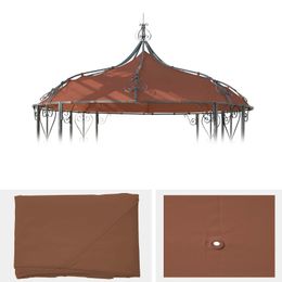 MCW Ersatzbezug für Dach Pergola Pavillon Cabrera Ø 3m ~ terracotta-braun